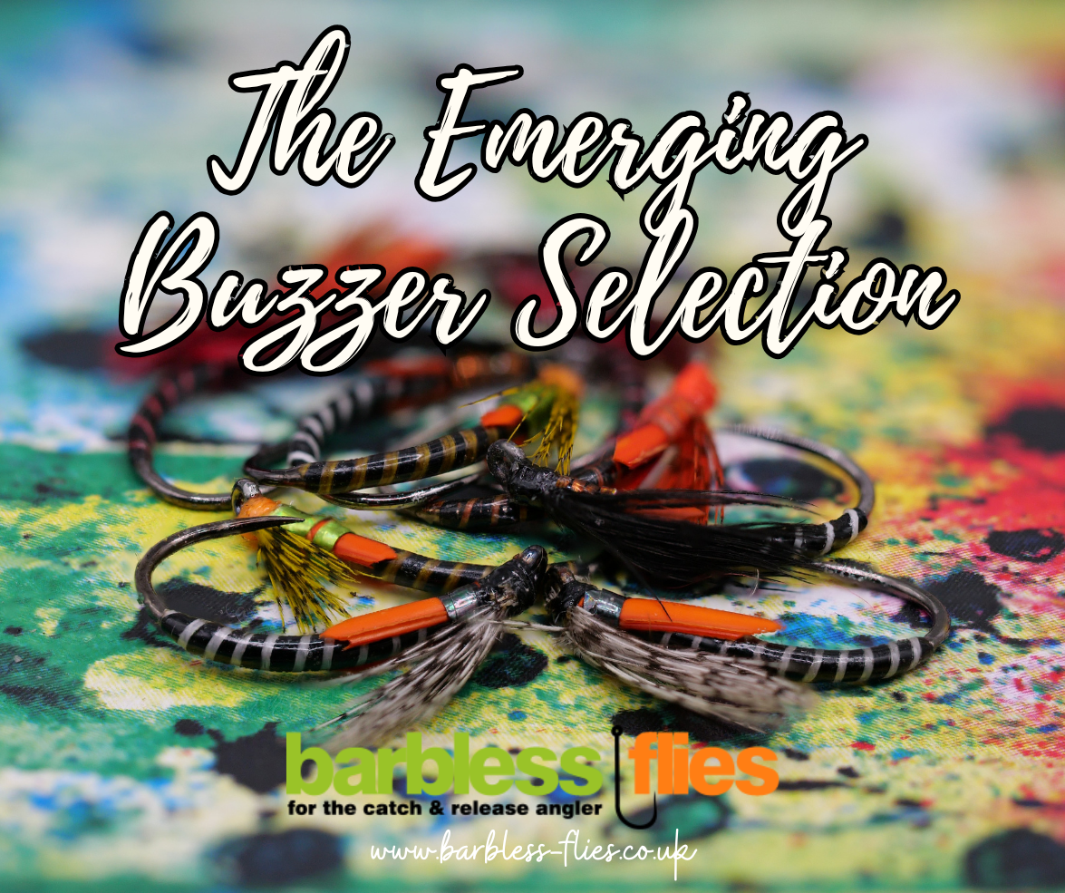 The Emerging Buzzer Selection – Barbless Flies
