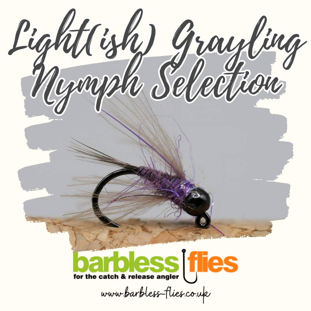 Light(ish) Grayling Nymph Selection – Barbless Flies
