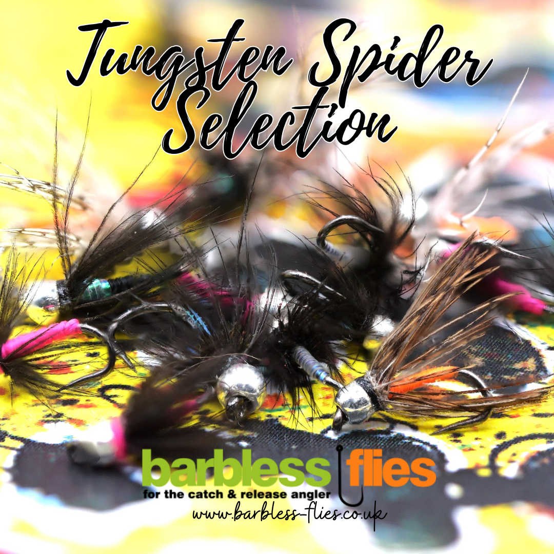 Barbless Flies - Tungsten Spider Selection