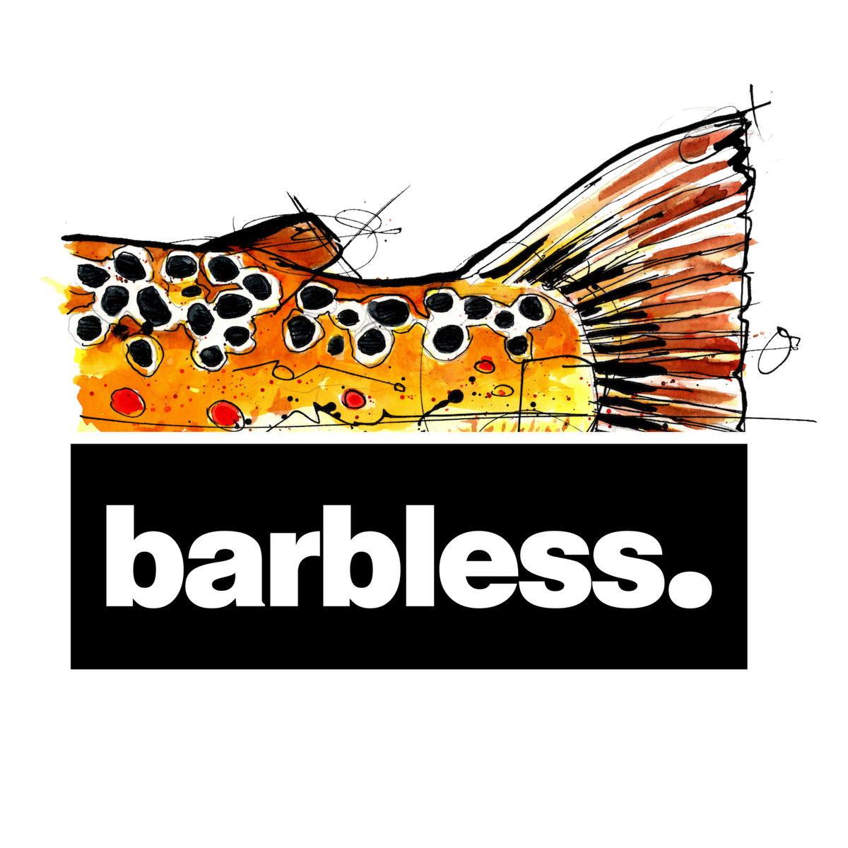 Brown Trout Tail - Sweatshirt - Dark Grey – Barbless Flies