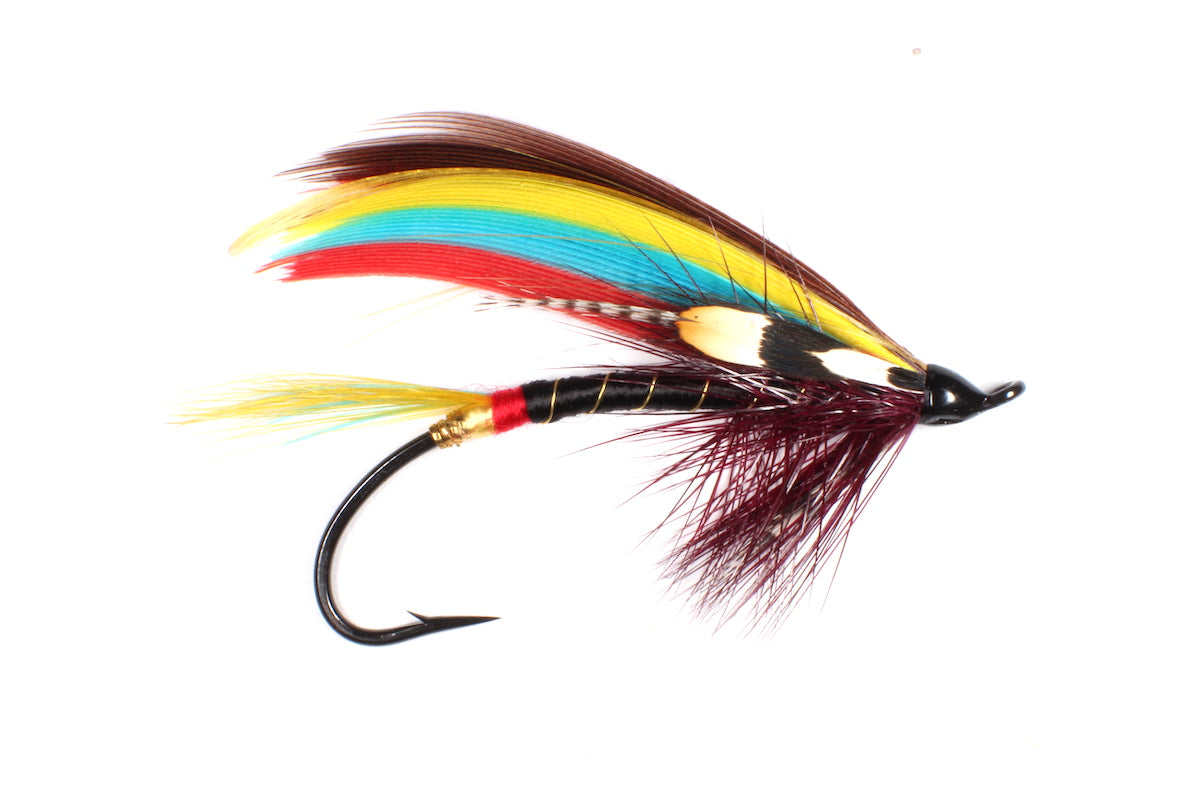 Fully Dressed Black Doctor Salmon Fly (Single) – Barbless Flies