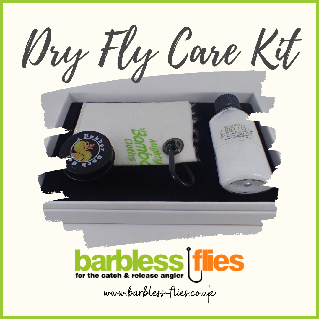 Dry Fly Care Kit – Barbless Flies